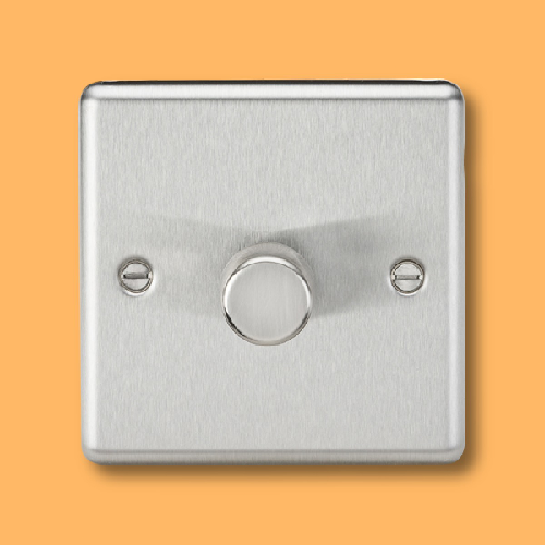 1G LED Dimmer Switch Brushed Chrome