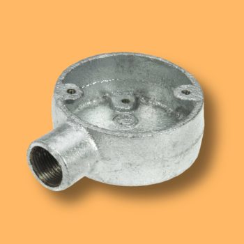 20mm Stop End Conduit Box - Galvanised - Blackwater Electrical Supplies