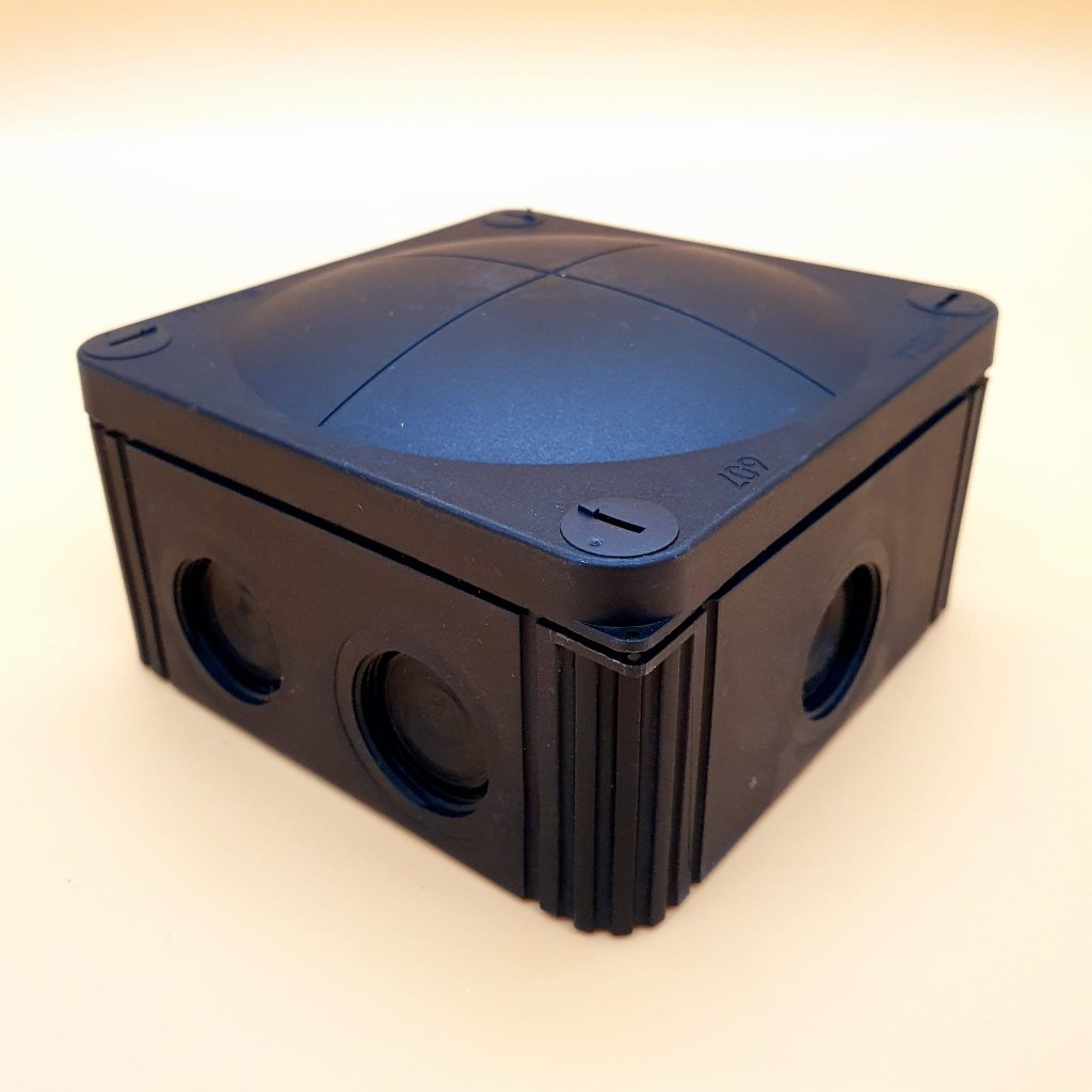 Wiska Combi 607 IP66 Junction Box 110 x 110 x 61mm - Black