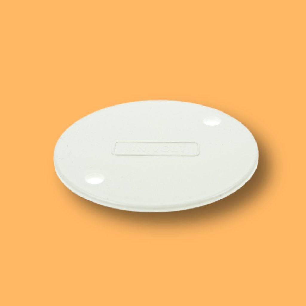 20mm PVC Conduit Box Lid - White