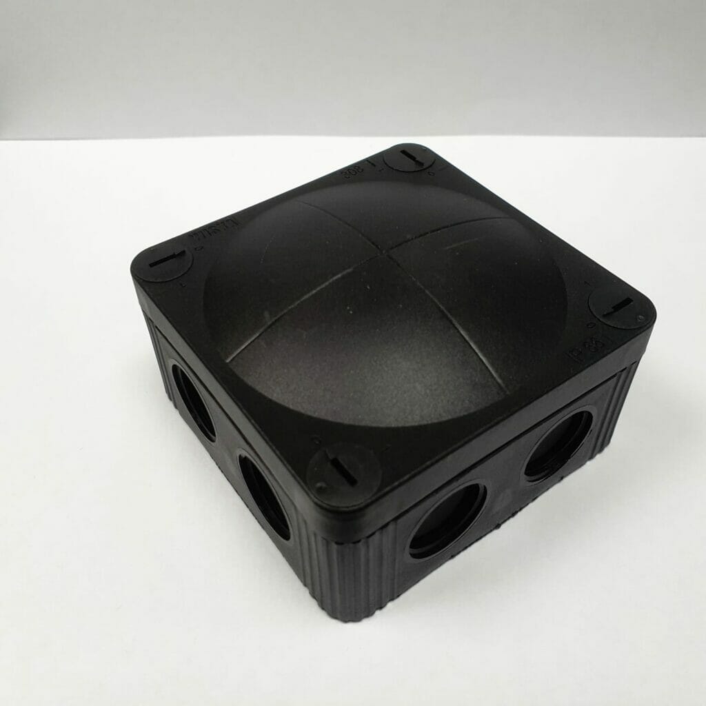 Wiska Combi 308 IP66 Junction Box 85 x 85 x 51mm - Black